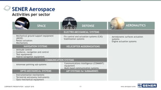 SENER corporate prensentation | Leading innovation through ...