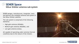 SENER corporate prensentation | Leading innovation through ...