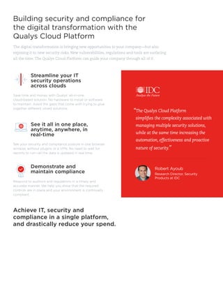 Qualys Corporate Brochure | PDF