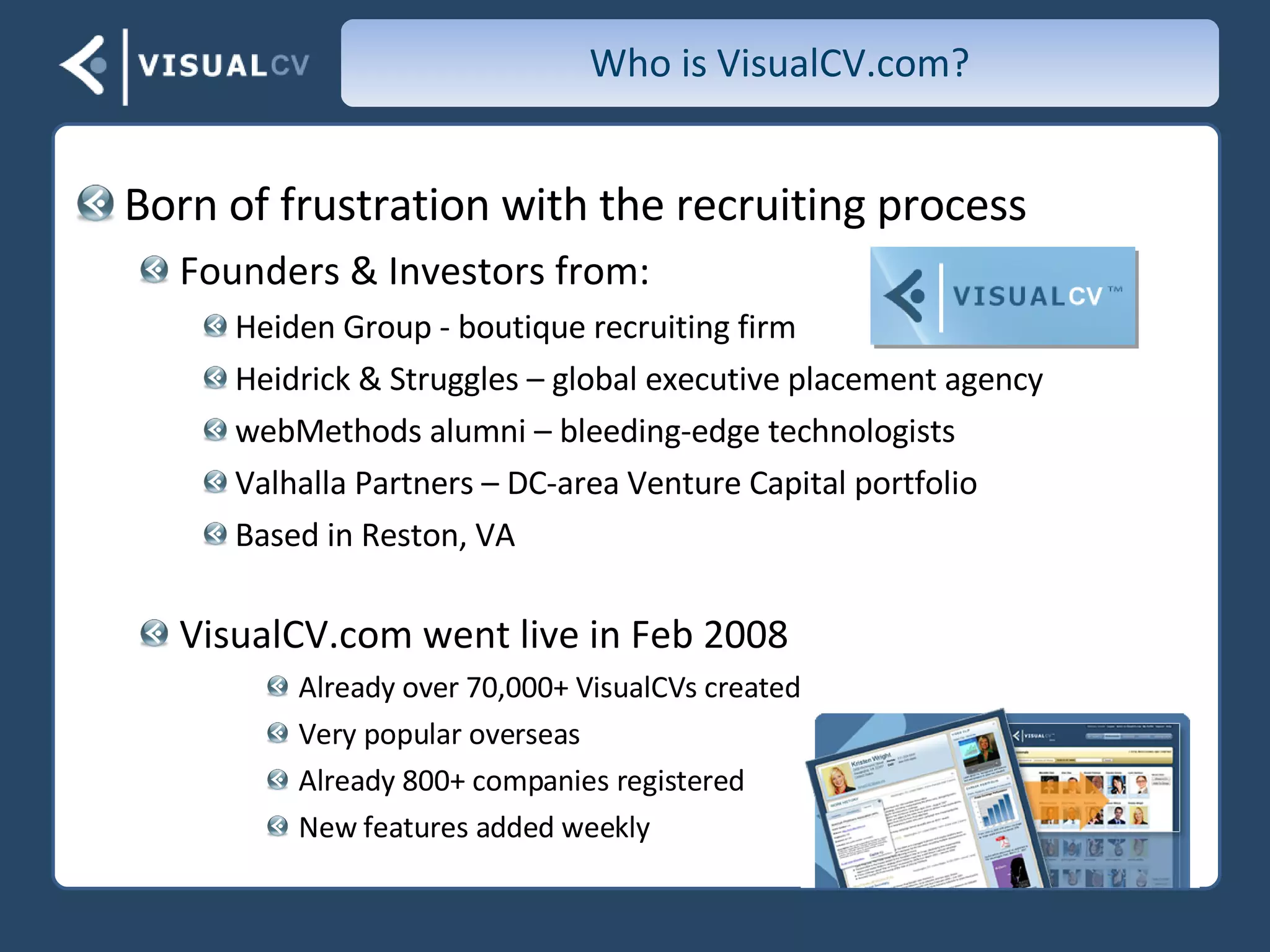 VisualCV Overview | PPT
