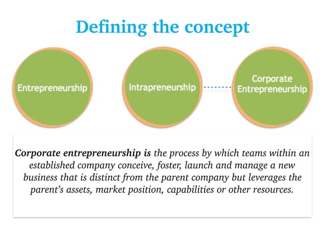 The Concept of Corporate Entrepreneurship - Intrapreneurship | PDF