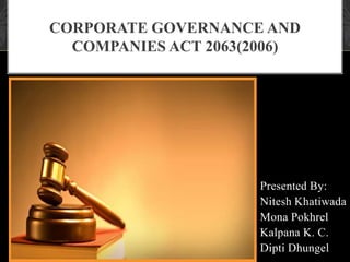 Relationship Between Corporate Governance and Companies Act 2006 ...