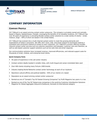 24-7 INtouch Corporate Overview | PDF