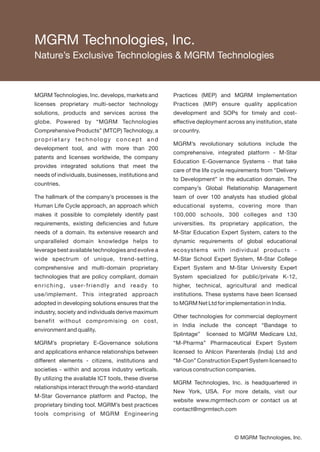 Corporate Profile - MGRM Net Limited | PDF