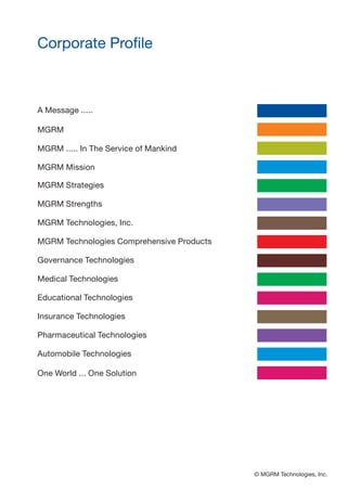 Corporate Profile - MGRM Net Limited | PDF