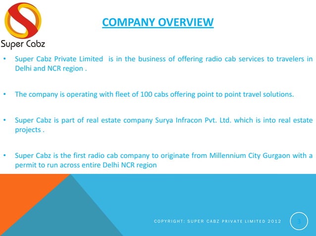 Corporate profile-super-cabz | PPT