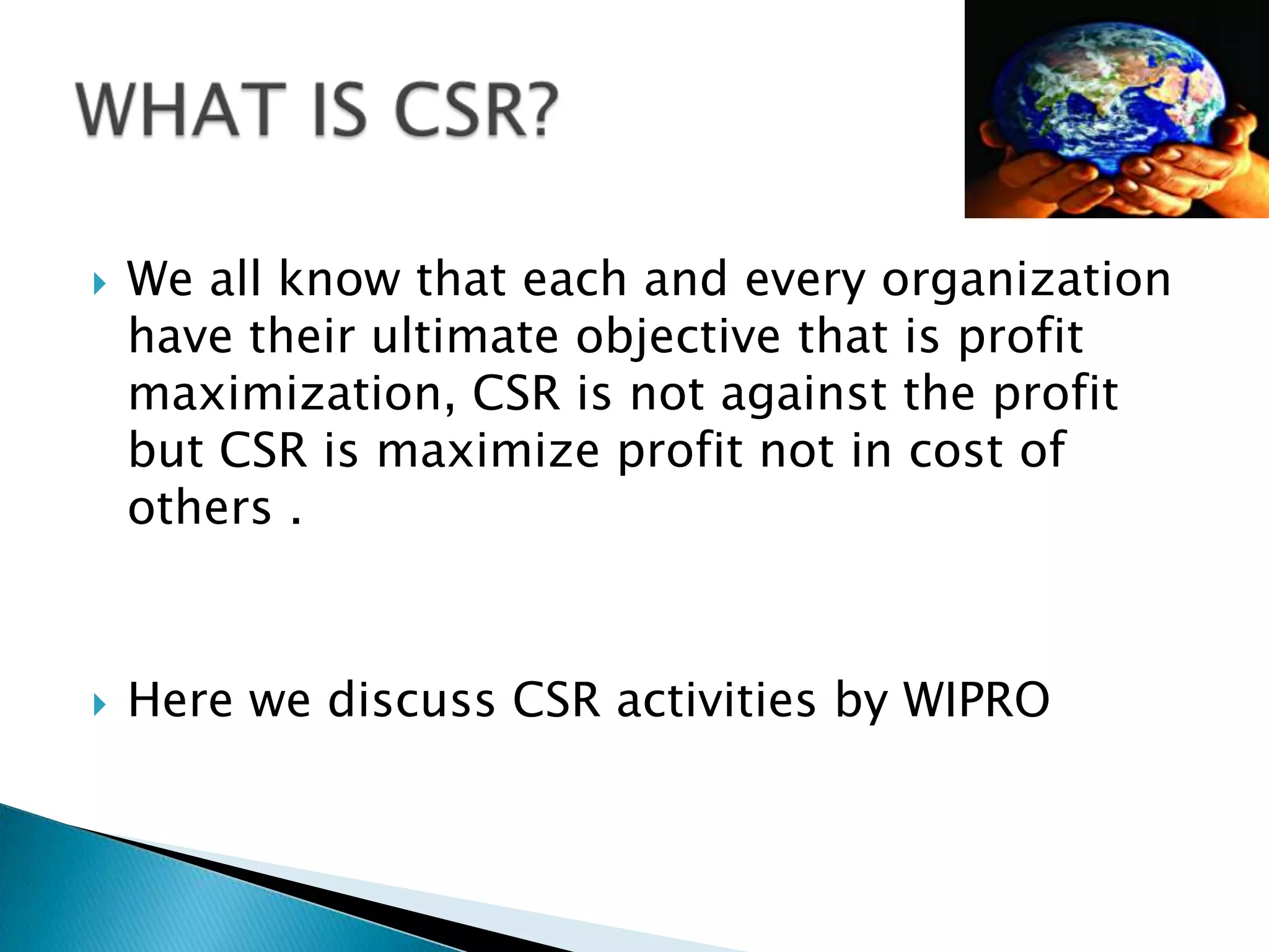 Corporate social-responsibility-of-wipro | PPTX