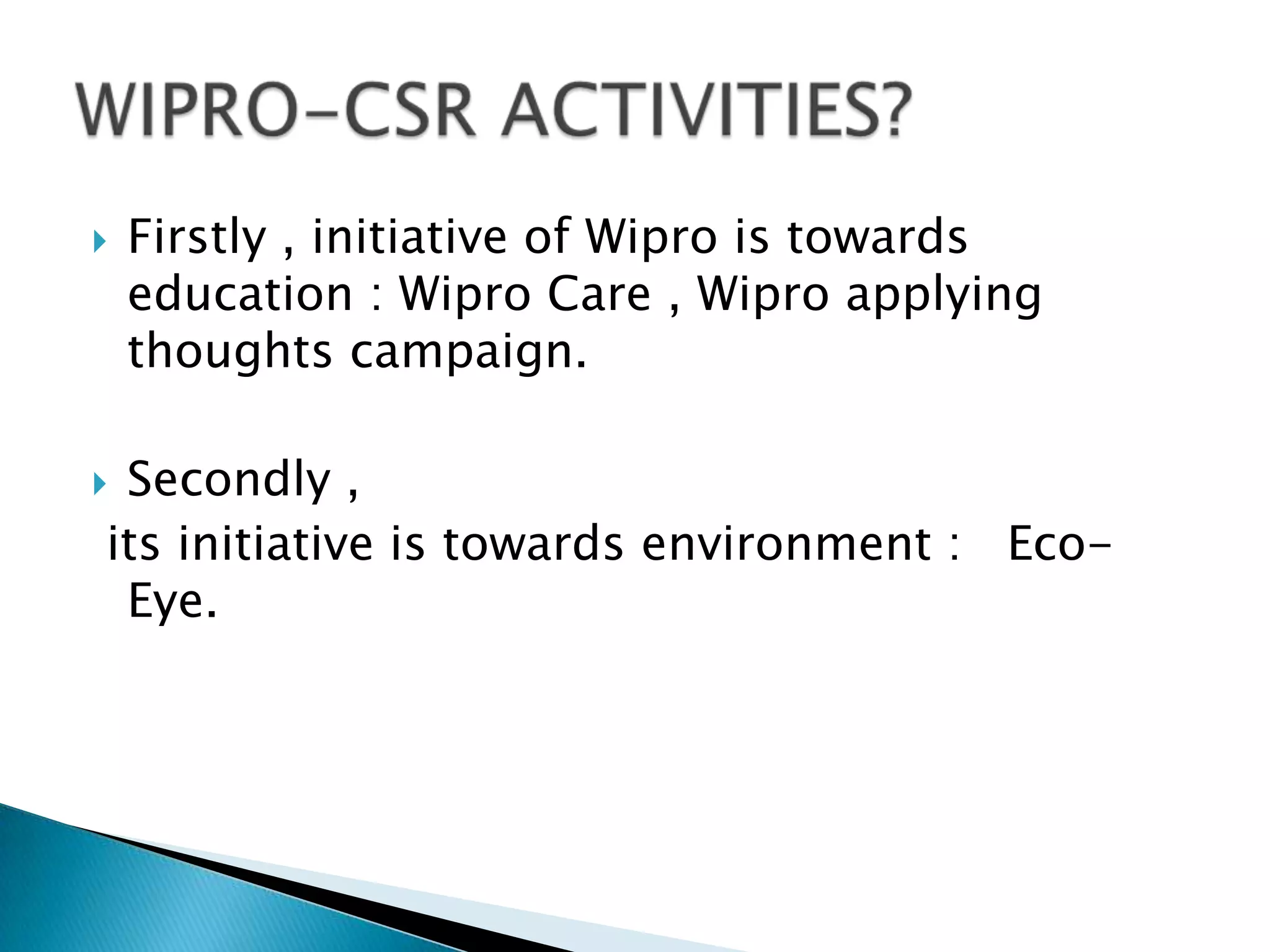 Corporate social-responsibility-of-wipro | PPTX