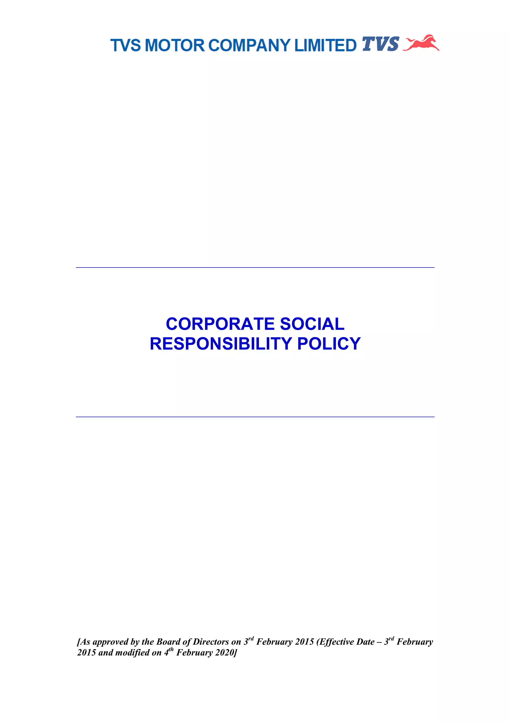 Corporate social-responsibility-policy-apr2020 (1) | PDF