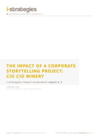 The 5 levels of impact of a corporate (life) story: the Ciù Ciù case ...