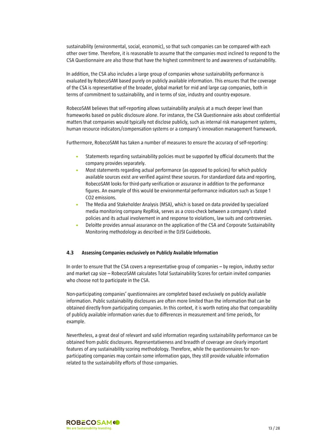 Corporate sustainability-assessment-methodology-guidebook | PDF | Stocks and Bonds | Personal ...