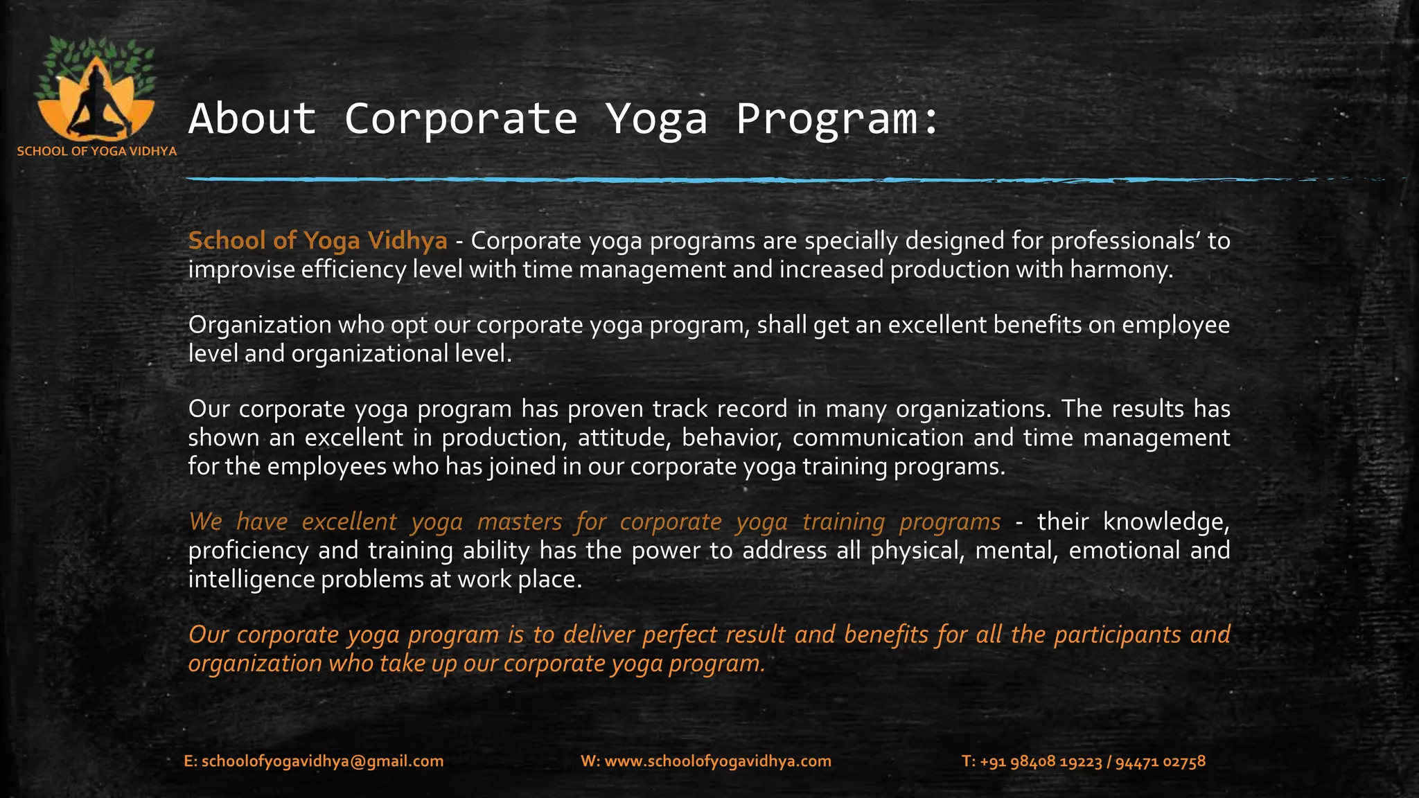 Corporate Yoga Training Program | PPSX