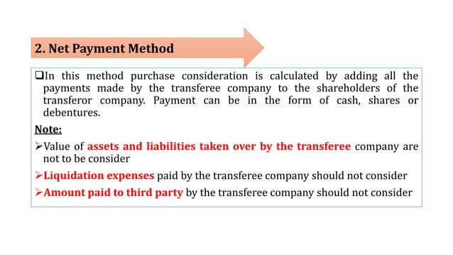 Amalgamation, absorption and purchase consideration | PPTX | Mergers ...