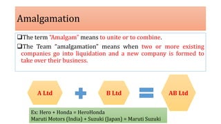 Amalgamation, absorption and purchase consideration | PPTX