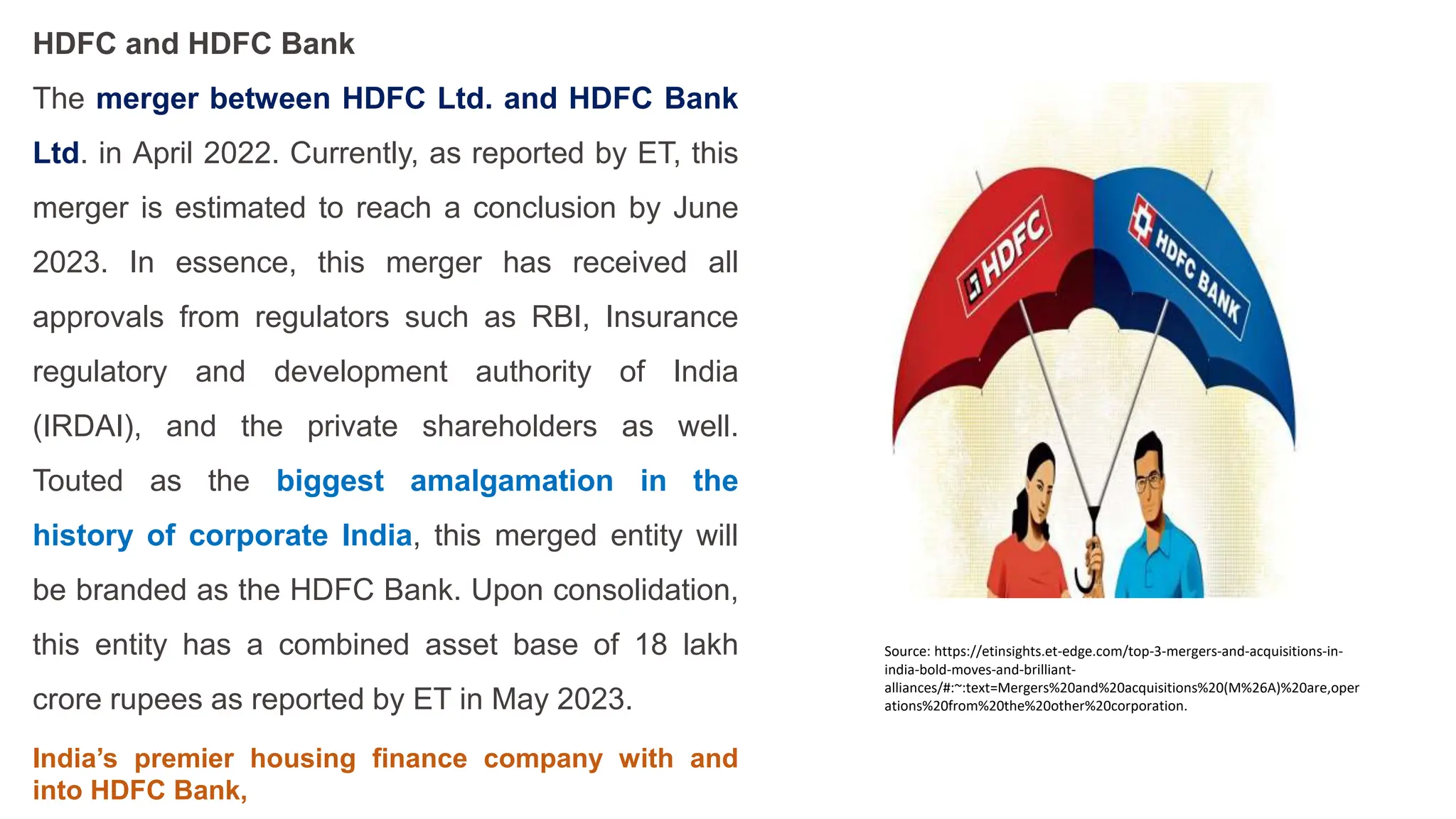 Amalgamation, Absorption, External Reconstruction and Internal ...