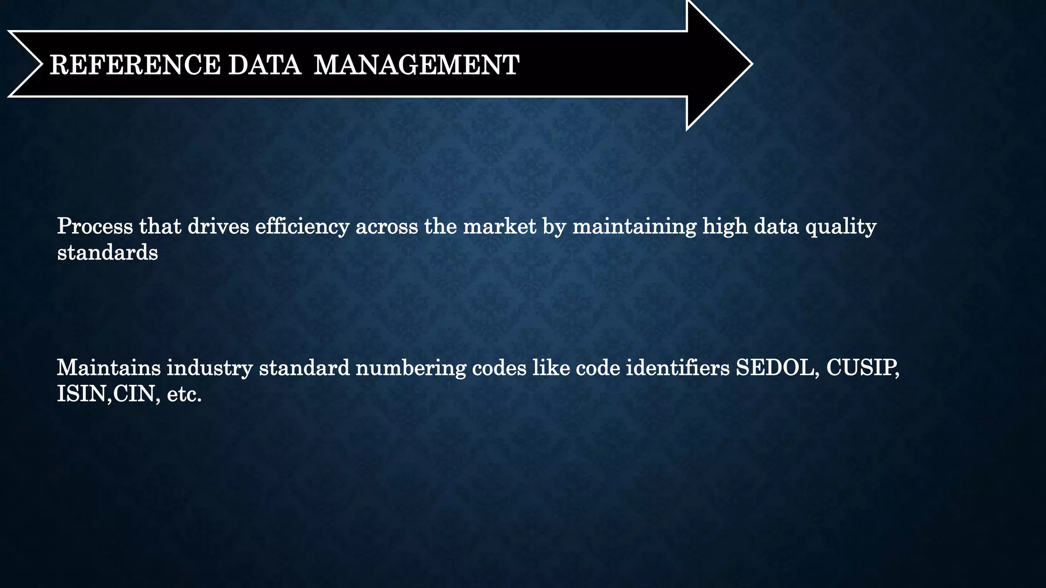 Corporate action and Reference Data Management Intro | PPTX