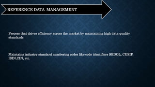 Corporate action and Reference Data Management Intro | PPTX