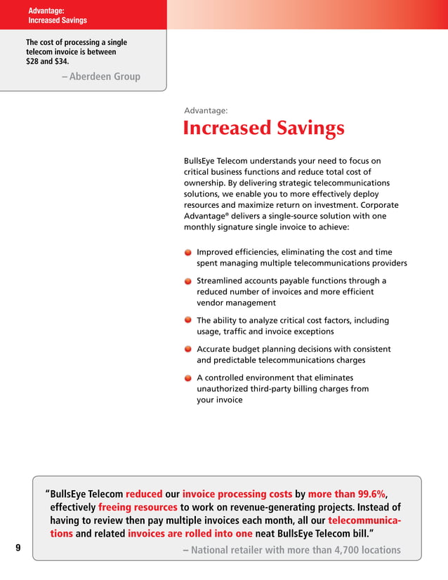 Corporate Advantage Brochure | PDF | Phone Services | Home Utilities