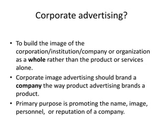 Corporate Advertising | PPT
