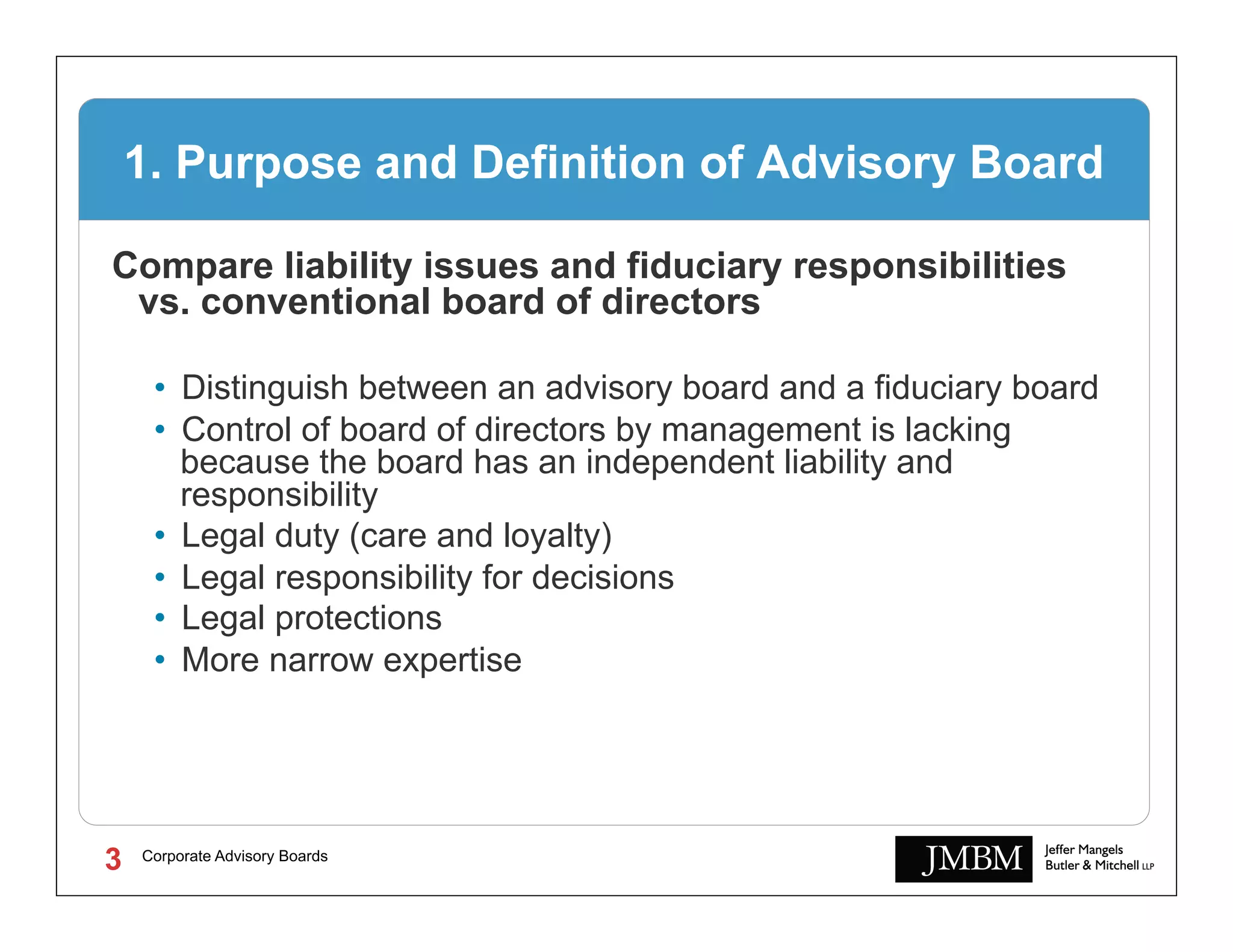 Corporate Advisory Boards, Their Role and Value | PDF
