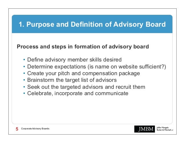 Corporate Advisory Boards, Their Role and Value Corporate Advisory Boards, Their Role and Value