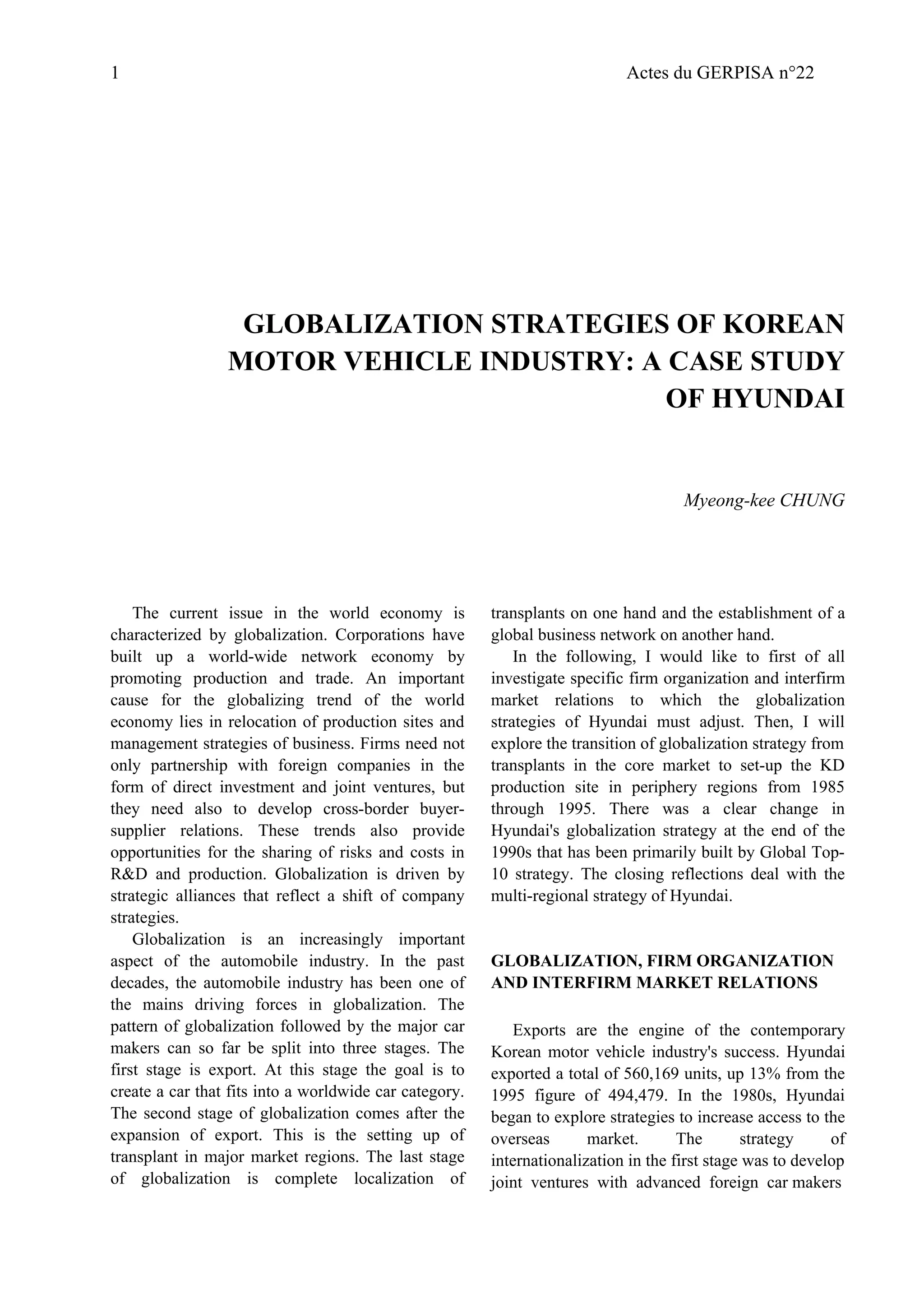 Corporateand globalresitcase hyundaiglobalstrategies | PDF