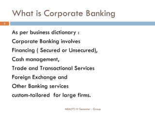 Corporate banking v2 | PPT