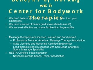 Corporate bodywork programs | PPT