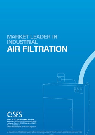 Air filtration Systems By Span Filtration Systems Private Limited | PDF