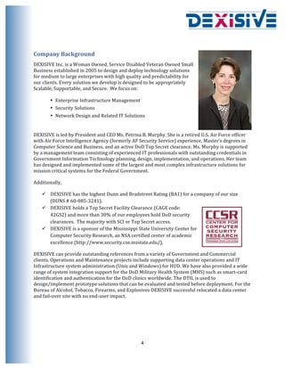 Corporate capability statement 2014 | PDF