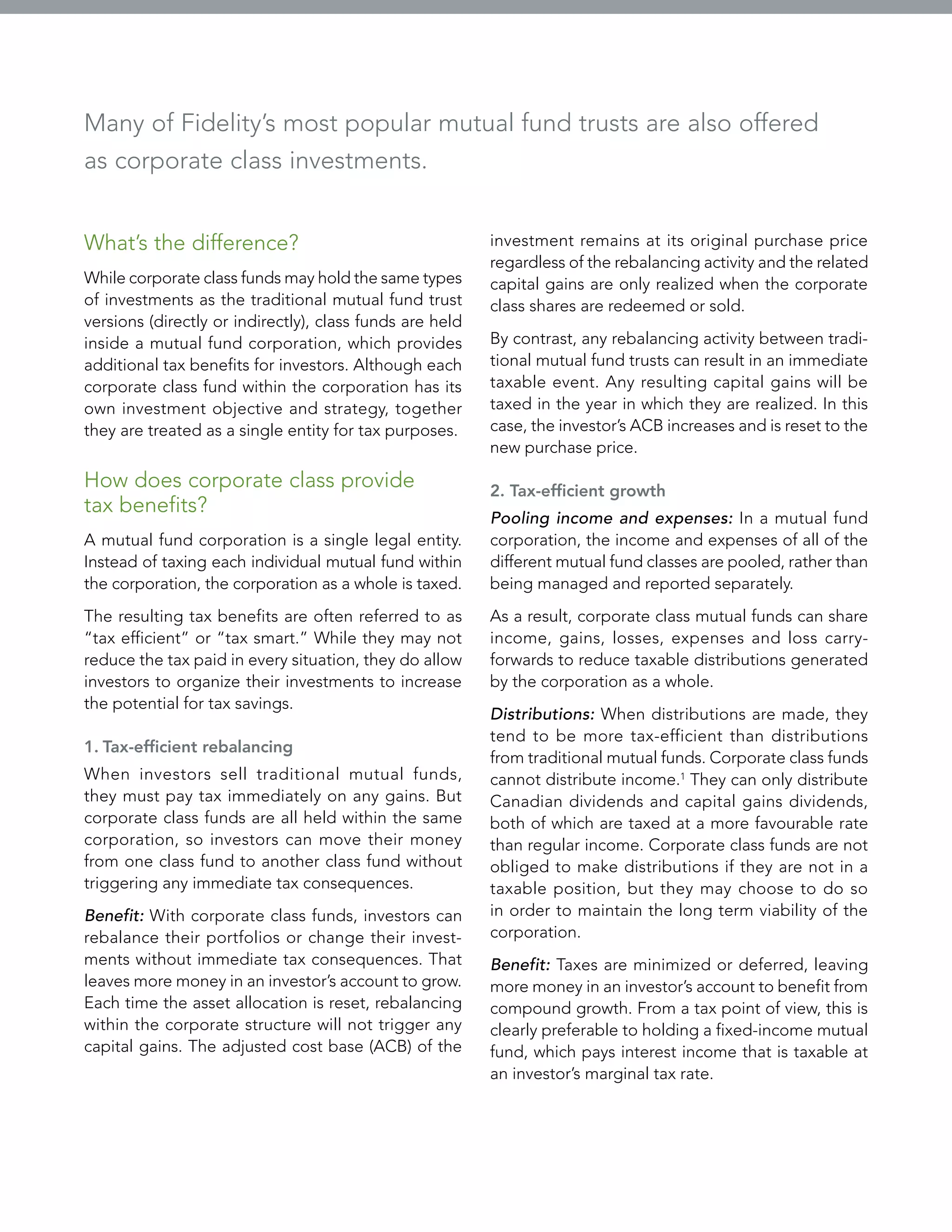 Corporate class explained | PDF