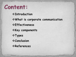 Corporate communication | PPT
