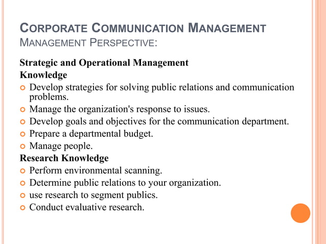 Corporate communication management | PPTX | Business | Business and Finance