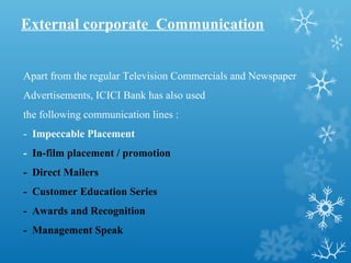 icici bank corporate communication | PPT