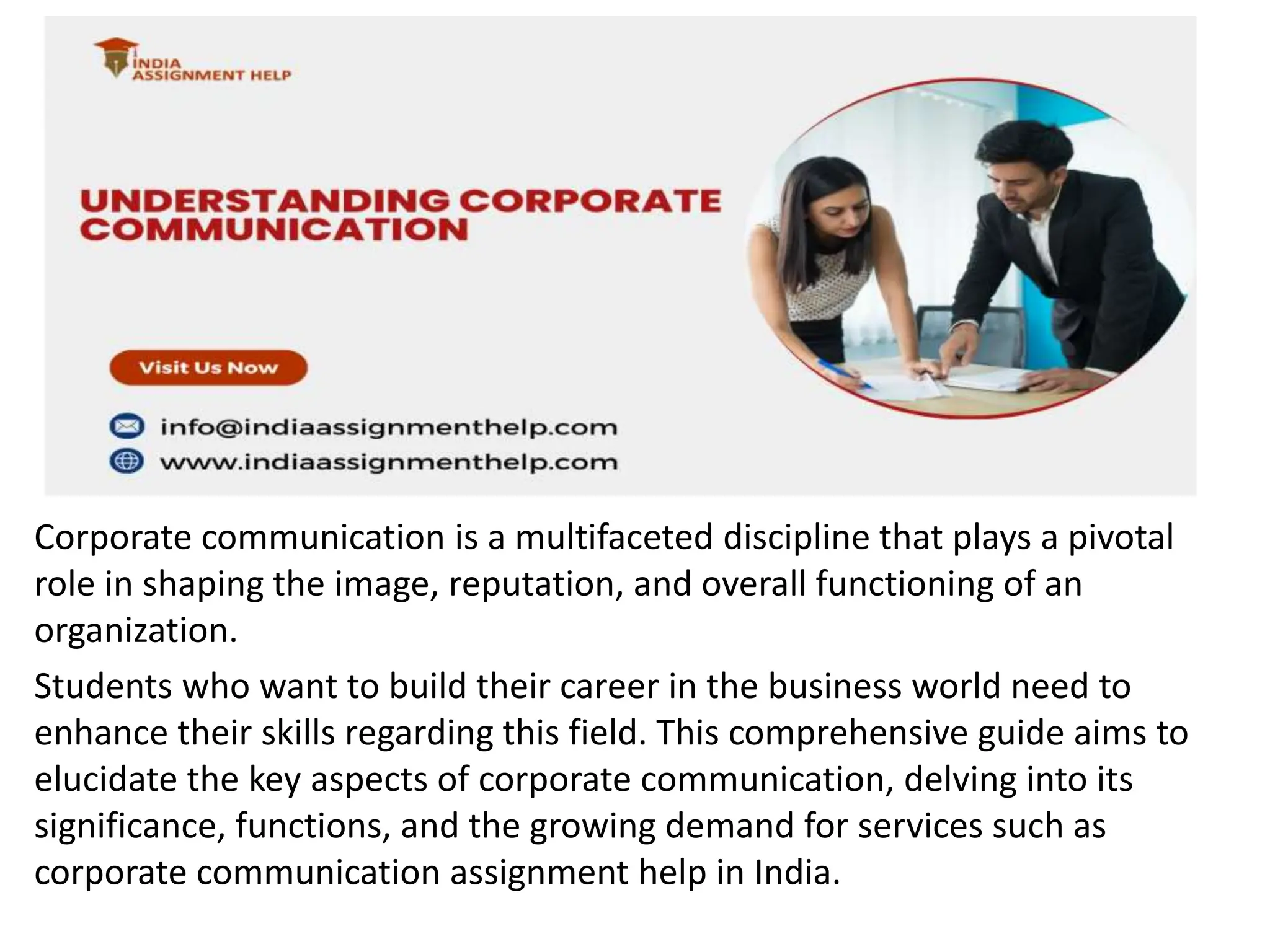 Corporate communication assignment help.pptx