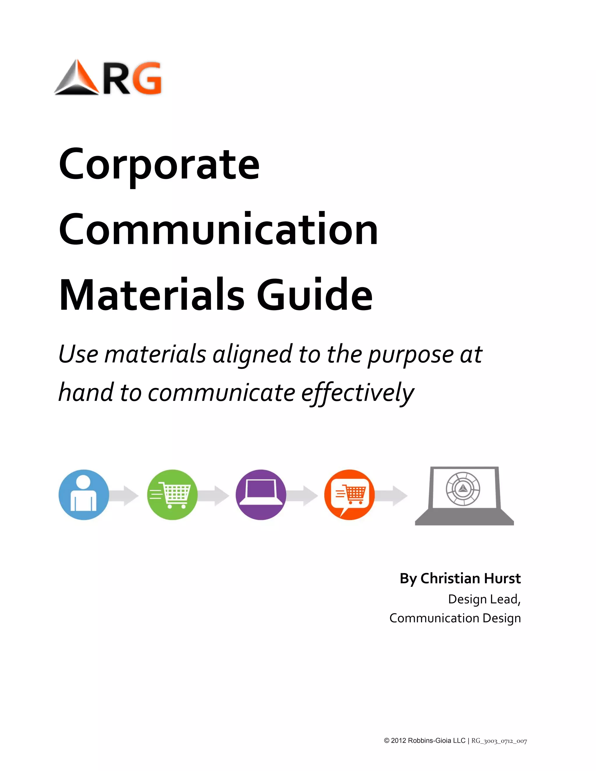 Corporate communication materials guideline | PDF