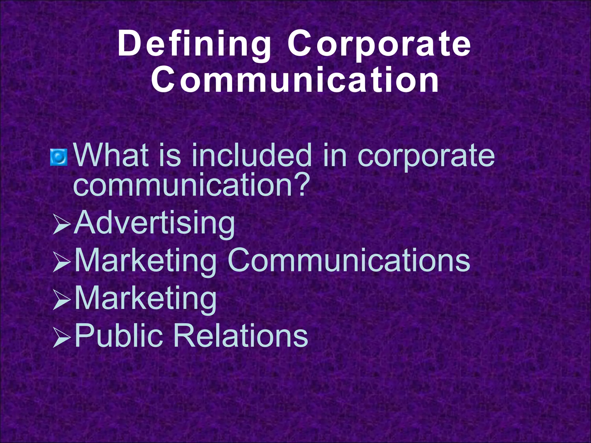 Corporate Communication | PPT