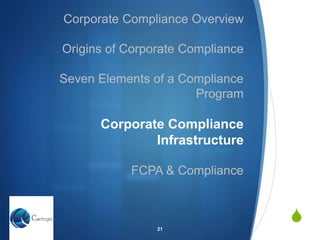 Corporate Compliance Overview | PPTX