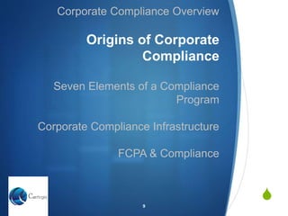 Corporate Compliance Overview | PPTX