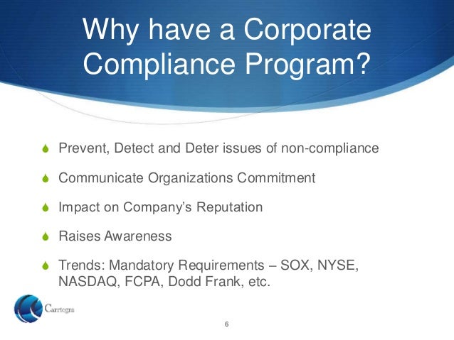 Corporate Compliance Overview