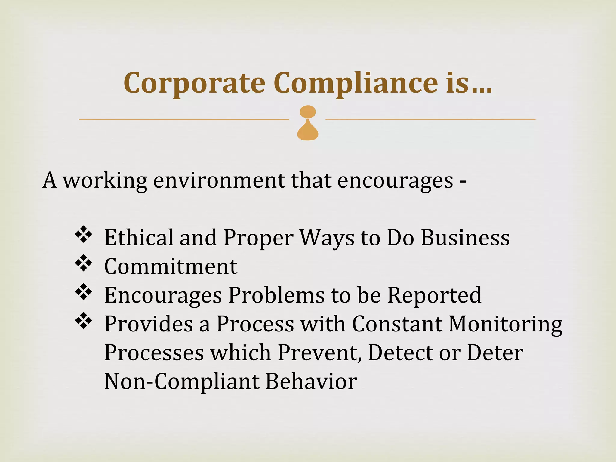 Corporate compliance powerpoint | PPT