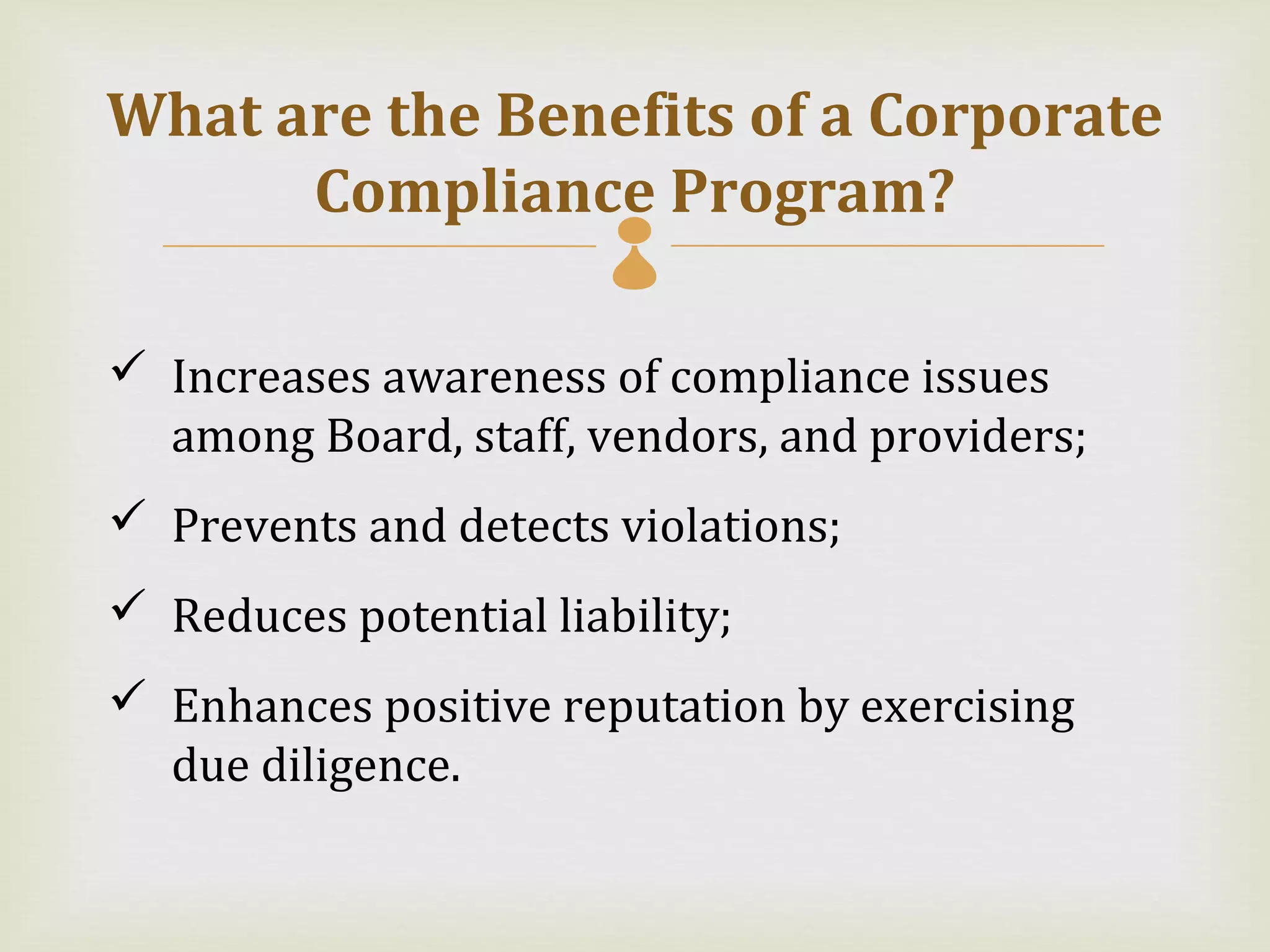 Corporate compliance powerpoint | PPT