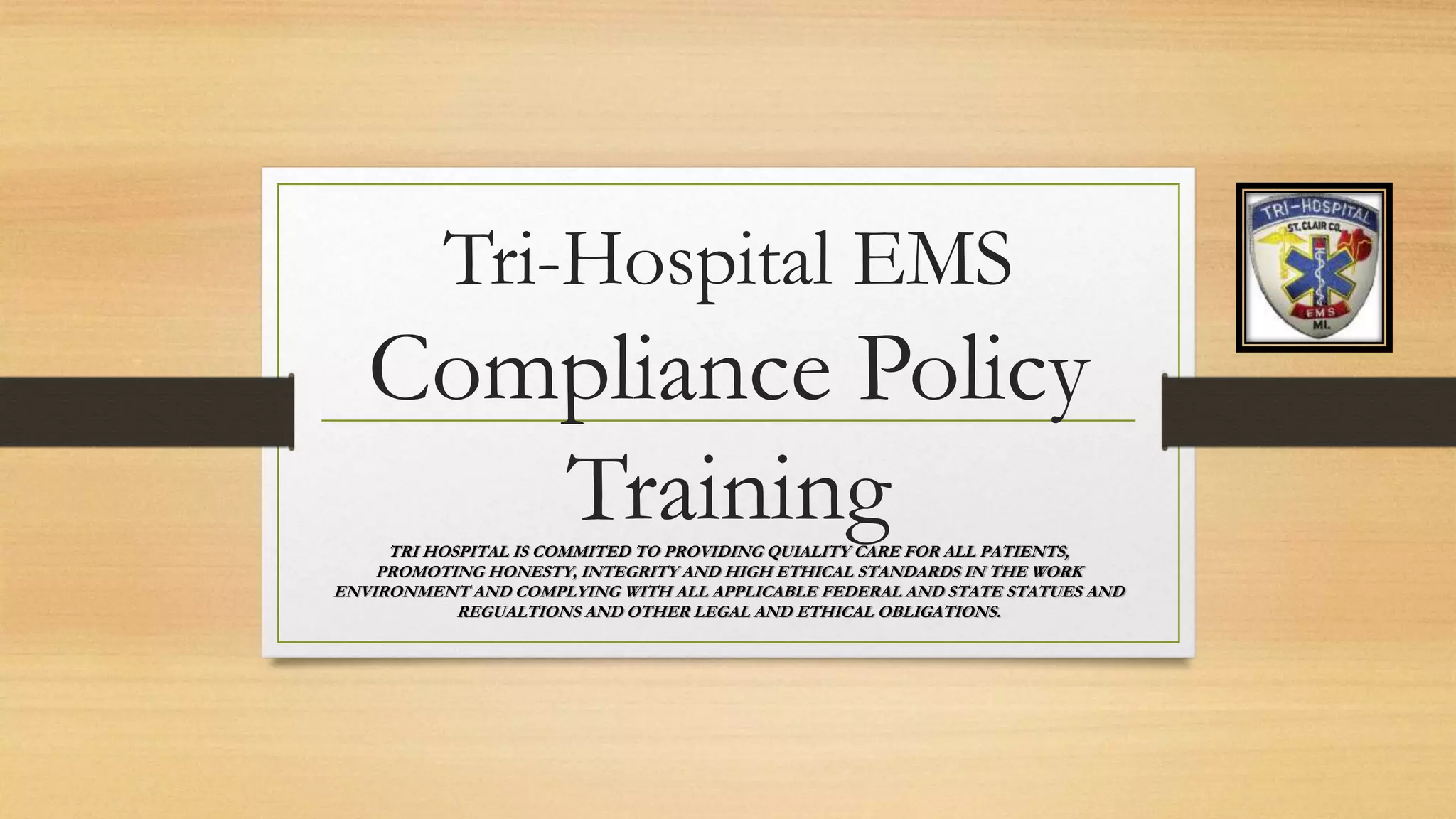 Corporate compliance training | PPTX