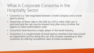 Corporate consortia in hospitality section 1 | PPTX | Hospitality ...