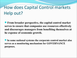 Corporate control market | PPT