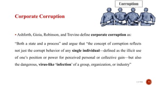 Corporate corruption | PPTX