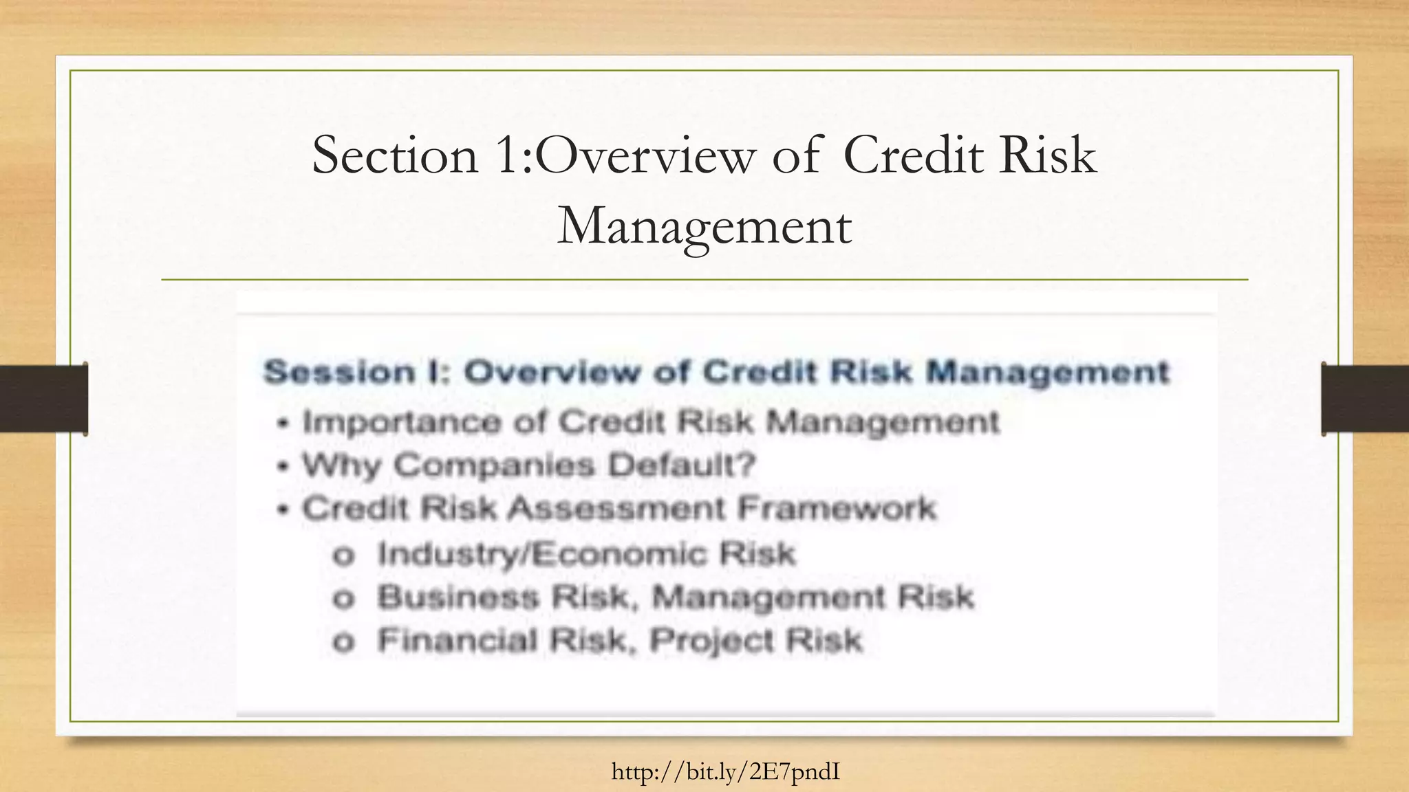 Corporate Credit Risk Assessment-Executive Training By CARE Advisory ...