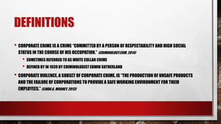 Corporate crime | PPTX
