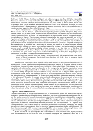 Corporate culture and organizational effectiveness | PDF