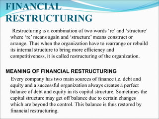 Corporate Debt Restructuring Plan for Turn around | PPT